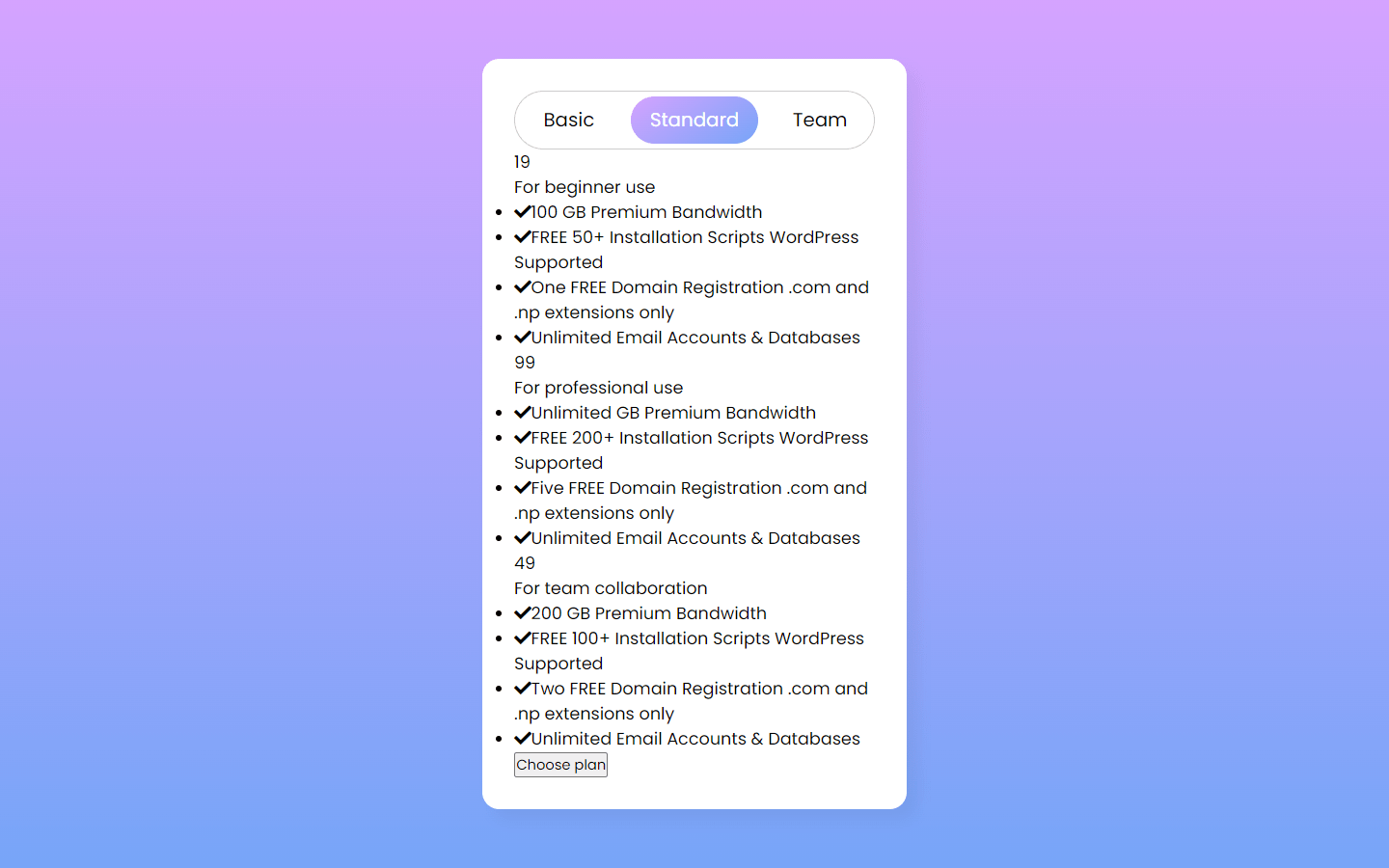 How To Make Animated Pricing Card Using Html And Css Rocoderes